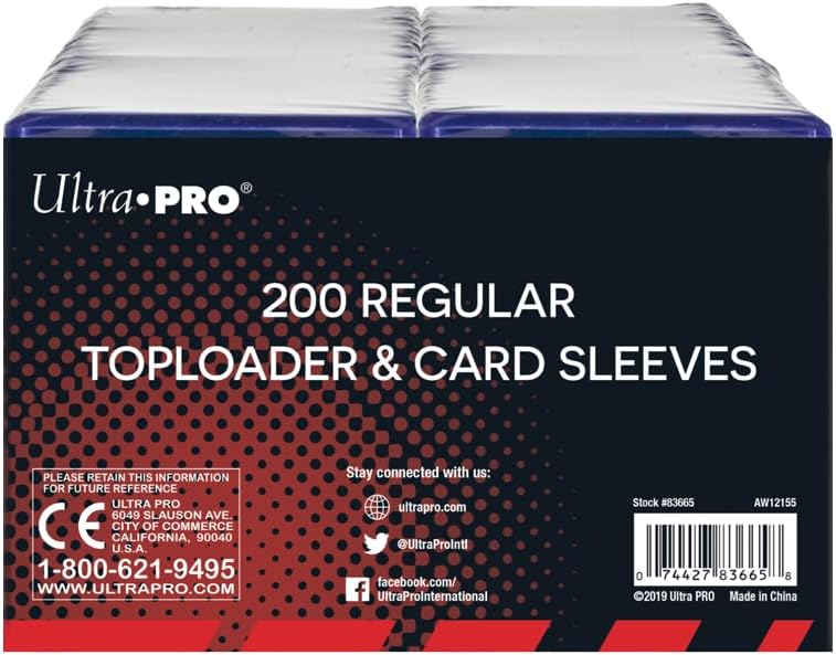 3" x 4" Regular Toploaders & Card Sleeves (200 Count Retail Pack ...