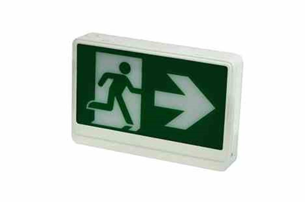 General Area LED Exit Sign w/ Emergency Battery - 120V, 60Hz - Running
